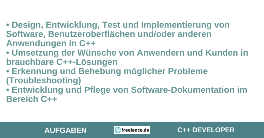 aufgaben c++ developer - freelance.de Blog